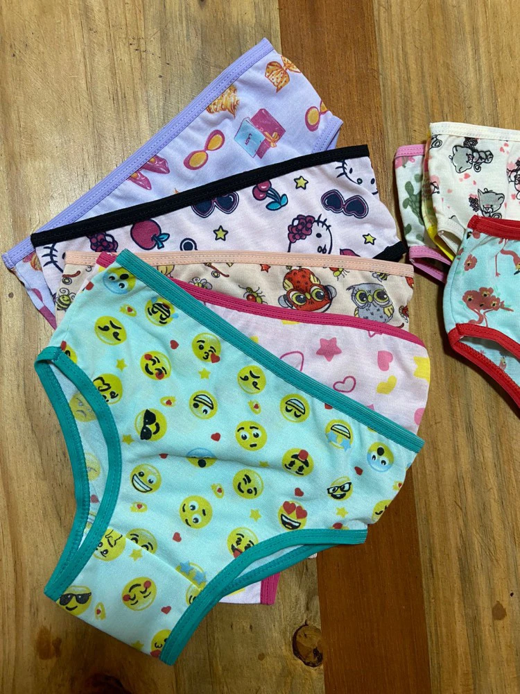 Kit/10 Calcinha juvenil malha fria - Luan Moda Íntima