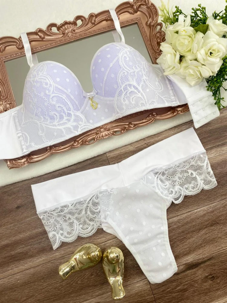Conjunto Duda (Branco) - Caliente Lingerie