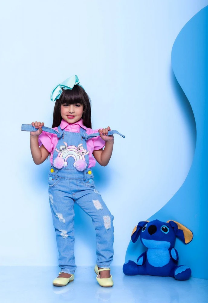 Jardineira Calça Arco-íris AT.50,00 - Mini Musa