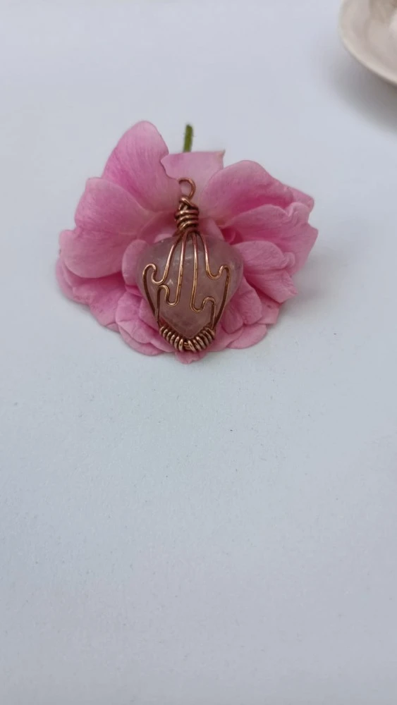 PINGENTE CRISTAL CORAÇÃO - Cor Opaca - aQuaQuest Cobre